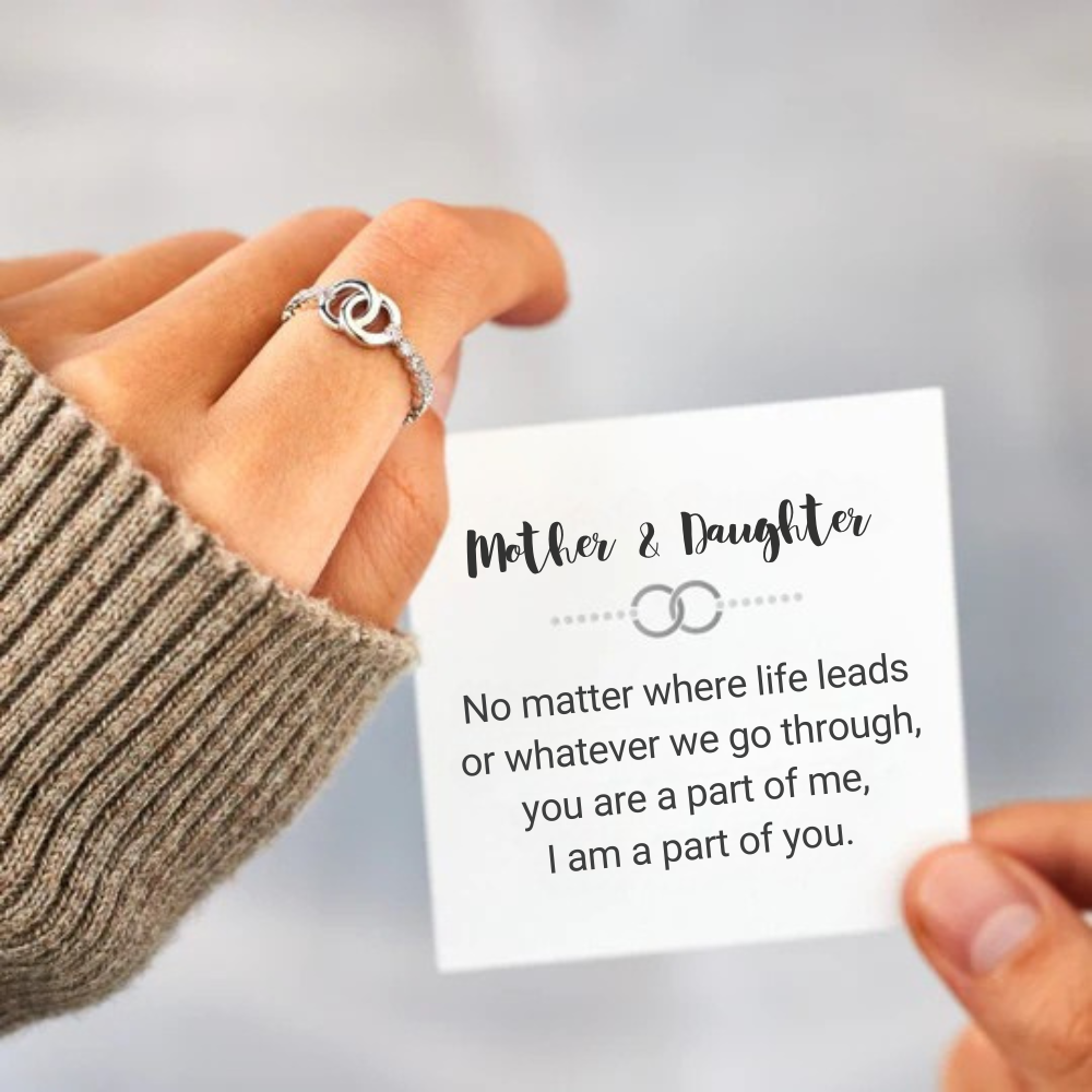 Mother & Daughter - I am a Part of You - Interlocking Rings – Customlove.co